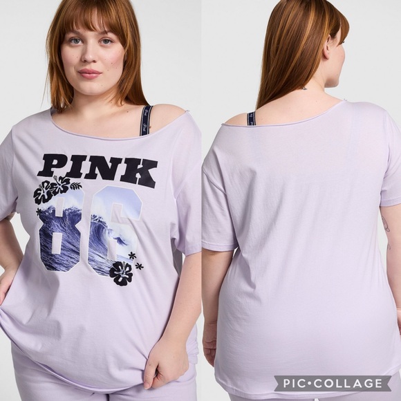 PINK Victoria's Secret | Tops | Victorias Secret Pink 86 Graphic Tshirt ...